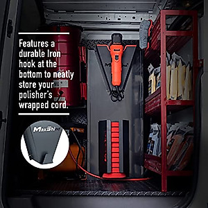 Maxshine Car Polisher Holder (Single) – Wall Mounted Holder, Perfect & Finest, V-Shaped with deep Depth and Rubber Edges, Durable, Anticorrosion, Make Your Space Neat and Save Your Valuable Space