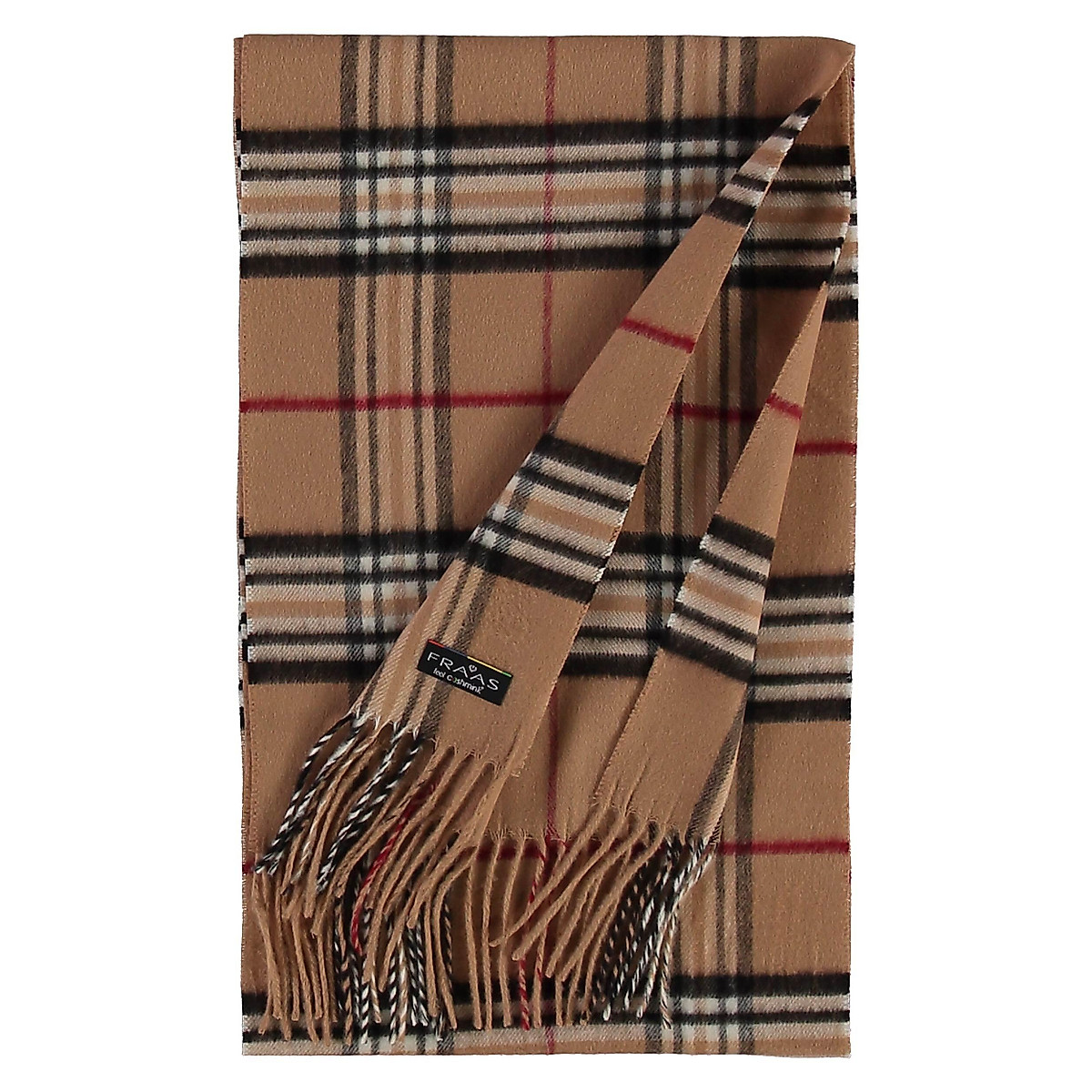 Fraas Cashmink Scarf for Men & Women - Plaid or Solid Color - Warm & Softer than cashmere - Made in Germany - 12x71in