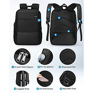 HOMIEE School Backpack 15.6 Inch Laptop Backpack Travel Backpack with USB Charging Port, Durable Water Resistant Backpack College School Bookbag Business Computer Backpack