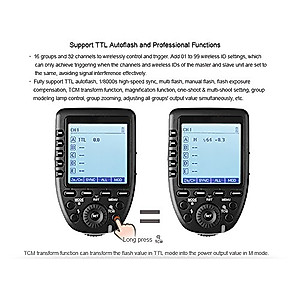 Godox XPro-S TTL Wireless Flash Trigger for Sony Camera, 2.4G Wirless Flash Transmitter HSS 1/8000s, TTL-Convert-Manual Function, 11 Customizable Functions, Big LCD Screen, 16 Groups and 32 Channels