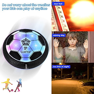 2 Pcs Hover Soccer Toys Set, Boys Gift Idea for Age 6 7 8 9 10 11 12 Years Old, Teen Boys World Cup Christmas Easter Stuffers Valentine Holiday Birthday Present Ball Toy