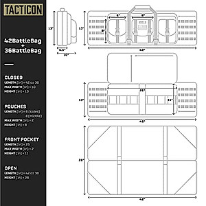 Tacticon Double R i f l e Bag | 2 R i f l e s + 2 Pistols Tuckable Backpack Straps | COMBAT VETERAN OWNED COMPANY | Waterproof Padded Lockable Carbine(Flat Dark Earth Tan, 36" x 12" Double Case)