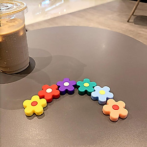 Hemobllo 2pcs Silicone Charging Cord Saver Mini Flower Charging Cable Protector Phone Cable Protective Cover (Blue and Green)