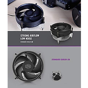 Cooler Master i30 CPU Cooler - 92mm Low Noise Cooling Fan & Heatsink (RH-I30-26FK-R1)- for Intel Socket LGA 1150/1151 / 1155/1156 (i30)