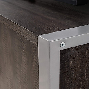 Sauder Rock Glen Credenza, L: 59.06" x W: 17.72" x H: 23.66", Blade Walnut Finish