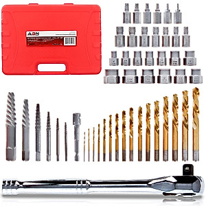 ABN 50pc Screw Bit Extractor and Assorted Drill Bit Kit - Damaged Screw Extractor Impact Bits with Bolt Extractor Set