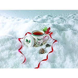 Pfaltzgraff Winterberry 12-Ounce Covered Stoneware Mug with Stainless-Steel Tea Diffuser