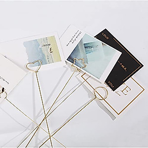 TAODAN Wire Card Holder 20PCS Metal Wire Floral Place Card Holders Five-Pointed Star Photo Memo Holder Pick Table Card Holder
