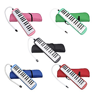Melodica 32 Key Pianica Portable with Carrying Bag Short and Long Mouthpieces for Beginners Kids Gift