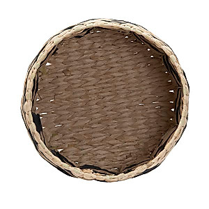 Household Essentials, Natural and Black Cattail and Paper Zee Basket