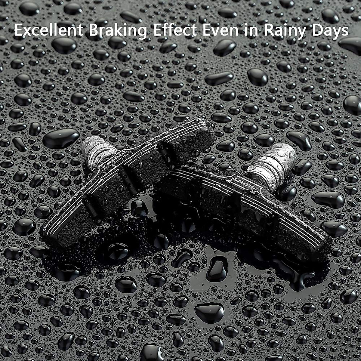 Hapleby 4PCS Premium Bike Brake Pads, Professional Mountain Bicycle V-Brake Pads, Bike Brake Blocks Kit, for Free Hex Wrench