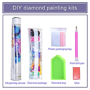 FEGAGA 5D Diamond Painting Cartoon Character Angel Girl Kit for Adults Diamond Art Cartoon Character Painting by Number Kits Gem Art Wall Home Decor(11.8 x15.7 inch)