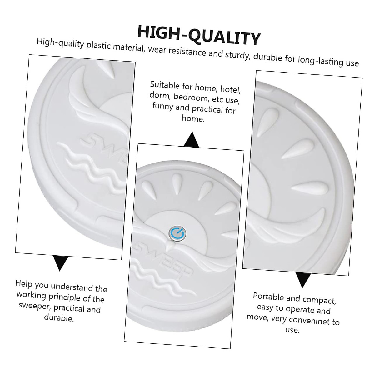 LIFKOME 2 Pcs Simulation Intelligent Sweeper Floor Mopping Robot Robotic Vacuums Robotic Vacuum Mop Vacuum Cleaner for Car Imitated Sweeping Machine The Lazy Automatic Plastic White