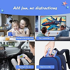 JJFUN Mini Handheld Games for Kids Portable Retro Video Game Player Built-in 168 Classic Games 2.5 inches LCD Screen Arcade Gaming System Xmas Present for Boys Girls Ages 4-12 (Blue+Silver)