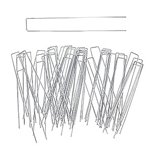 Garden Landscape Staples, Heavy Galvanized Stakes 12 Inch, 50 Pack