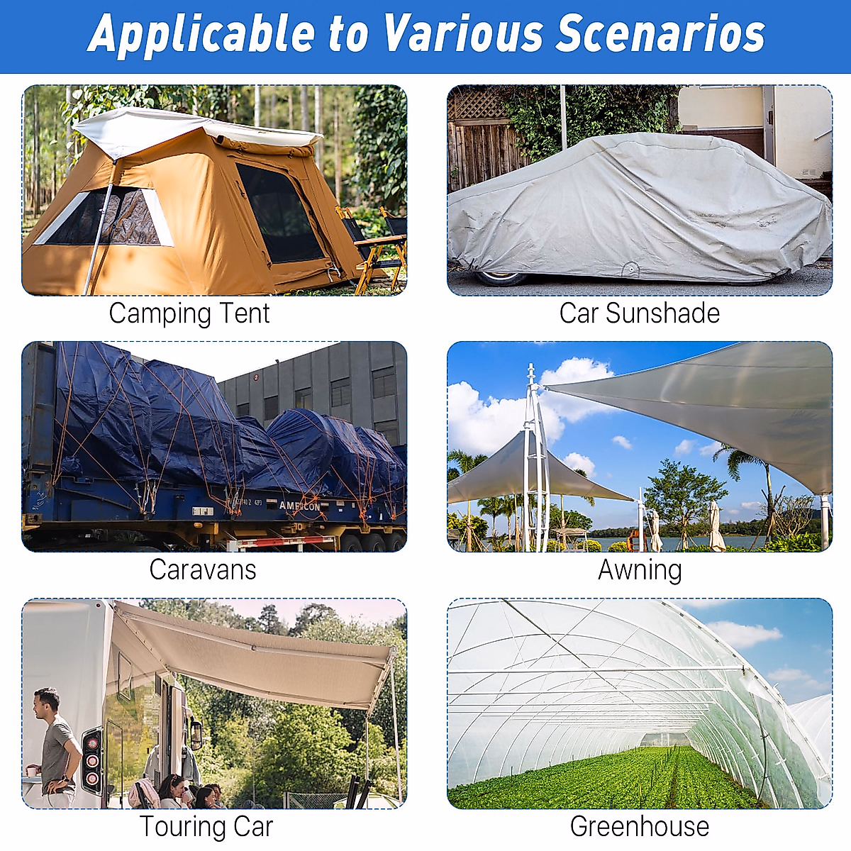 Akamino 100 Pcs Tarp Clips with Carabiner, 50 Movable Tarp Grabbers Tent Clips and 50 D Shape Buckle,Tarp Grabbers Movable Tarp Clips for Outdoor Camping Car Tent Awning Banner Swimming Pool Covers