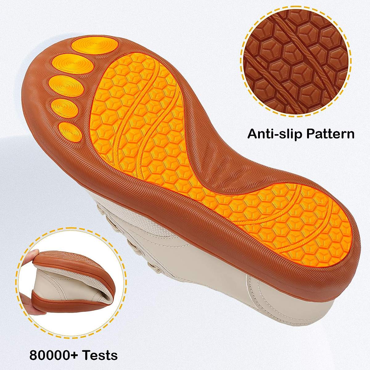 LeIsfIt Mens Dress Shoes Wide Toe Walking Shoes Minimalist Barefoot Shoes Casual Sneakers Breathable Zero Drop Shoes Beige