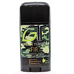Green Theory Fir Scent Masking Natural Deodorant - Probiotic, Aluminum Free, Hunting - Tree Scents Collection - Solid 2.65 Ounce