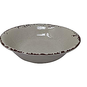 Gianna's Home 12 Piece Rustic Farmhouse Melamine Dinnerware Set, Service for 4 (New Ivory)