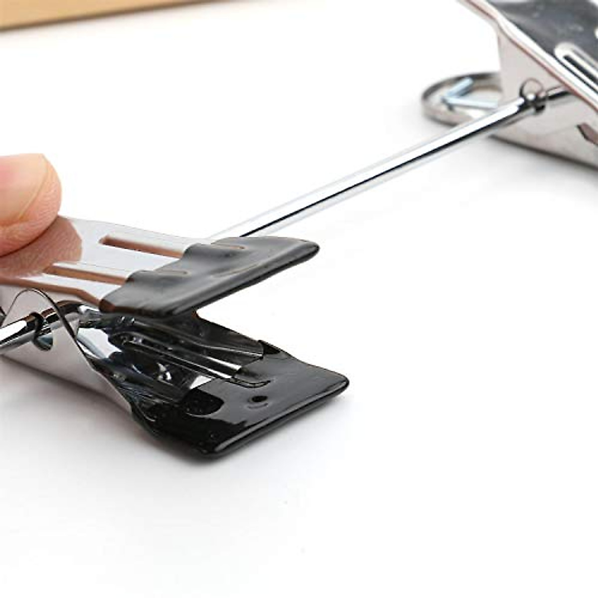 Tosnail 12-Pack Wooden Pant Hanger, Wooden Suit Hangers with Steel Clips and Hooks, Natural Wood Collection Skirt Hangers, Standard Clothes Hangers