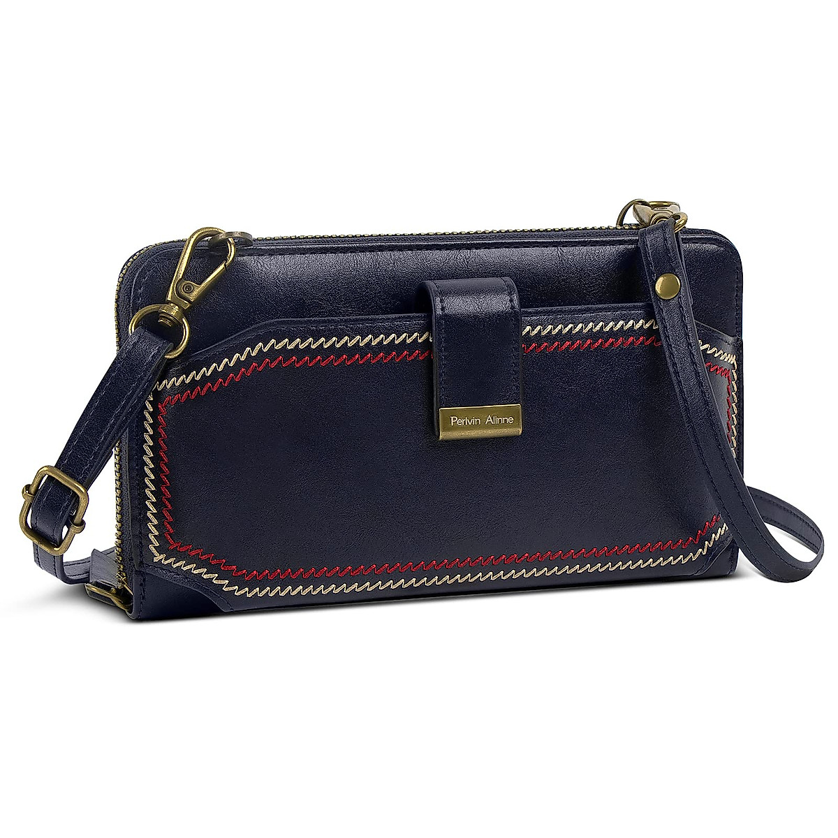 Perlvin Alinne Rifd blocking Wristlet Wallet with Cell Phone Holder Crossbody Bags Purse for Women