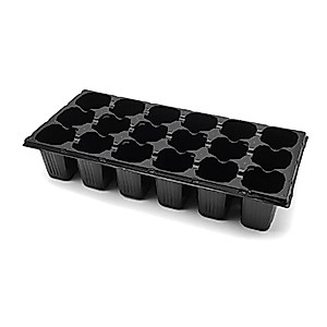ZIRKA Seed Starter Tray with Dome Kit 5 Pack Heavy Duty Plant Germination Trays 18 Cells Propagation Tray 17.3x8x3 inch