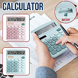 MJWDP Calculator 12 Digits Electronic LCD Large Screen Desktop Calculators Home Office School Calculators Financial Accounting Tools (Color : D)