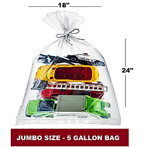 [ Pack of 100 ] 5 Gallon Bucket Liner Bags for Marinating and Brining - 2 MILL THICK- BPA FREE - ''18x24'' - Poly Bags, Food Grade, BPA Free, X-Large BIG Bags for Food Storage, Freezer, Meat, Seasonal