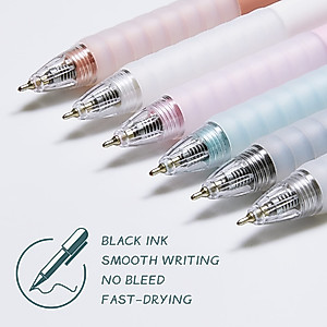 AZGO Ballpoint Pens Black Ink Retractable Pen Ball Point Pen for Journaling Writing Office Pen (6+1 count)