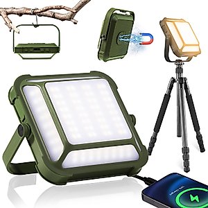 Lanterns for Power Outages, LED Camping Lantern Rechargeable 1000LM, 10000mAh Portable Emergency Light, Waterproof, 3 Modes for Tent, Outdoor, and Emergency Use（Green)