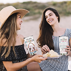 COOILELISOSY Best Friend Gift for Women Female-Sister Gifts from Sister,Sister in Law-Inspirational Friends Birthday Gifts-Stainless Steel Insulated Travel Mug-Friendship Wine Tumbler 20oz