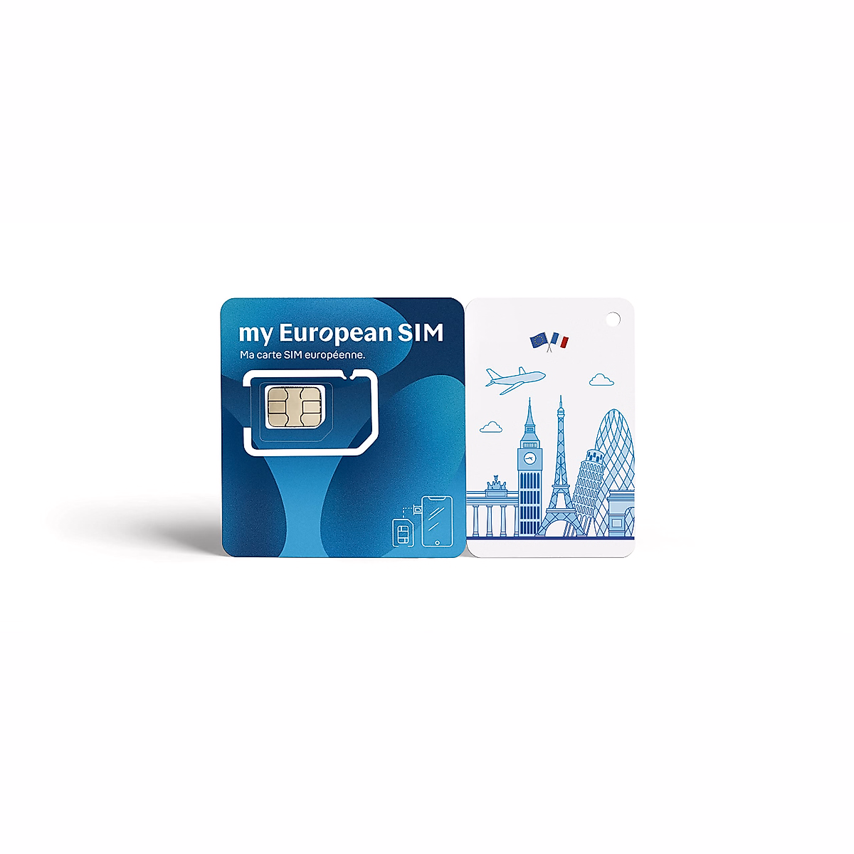 Bouygues - Travel Prepaid Sim Card France + Europe - 30 GB Data + Unlimited Calls & SMS - Works In France, Germany, UK, Italy, Spain, Portugal And Other European Countries, For Iphone & Android