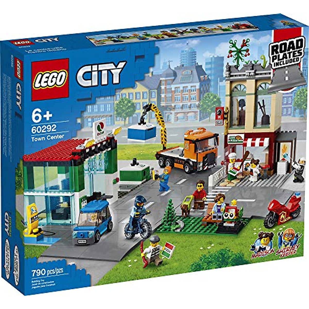 LEGO City Town Center 60292 Building Kit; Cool Building Toy for Kids, New 2021 (790 Pieces)