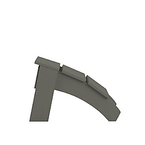 Flash Furniture Sawyer Indoor/Outdoor Commercial Grade Adirondack Ottoman - Gray All-Weather Adirondack Style Footrest