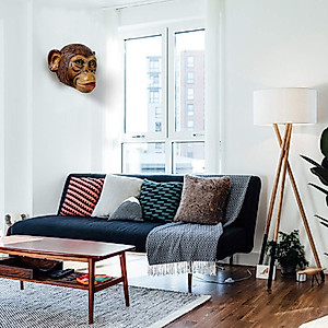 Polyresin faux Gorilla head wall hanging, handmade wall charmers for farm house, animal head home & Garden décor