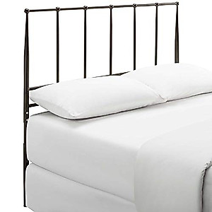 Modway Kiana Stainless Steel Metal Queen Headboard in Brown