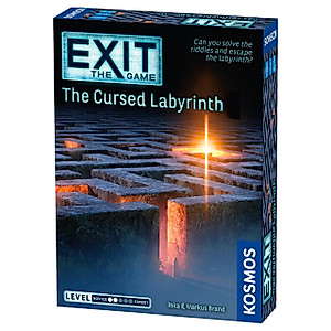 EXIT: The Cursed Labyrinth | Exit: The Game - A Kosmos Game | Family-Friendly, Card-Based at-Home Escape Room Experience for 1 to 4 Players, Ages 10+