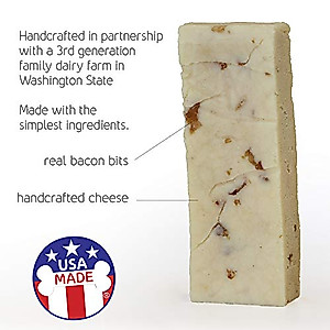 Himalayan Dog Chew Yak Cheese Dog Chews, 100% Natural, Long Lasting, Gluten Free, Healthy & Safe Dog Treats, Lactose & Grain Free, Protein Rich, Large Dogs 55 Lbs & Smaller, Real Bacon Bits, 3.3 oz