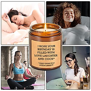 Lavender Scented Soy Candles - Funny Birthday Gifts for Women - Humorous Birthday Gifts for Her, Friends Female, Girlfriend, BFF, Bestie - Bday Gifts for Women(7oz)