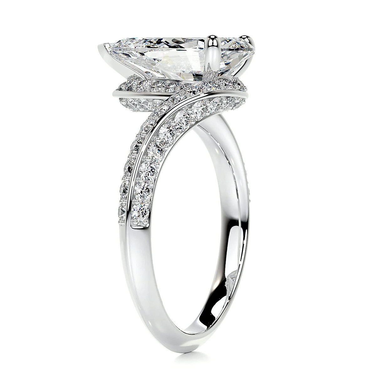 Ayafee 2.5 Carat (ctw) Pear Shaped Moissanite Engagement Rings, 10K 14K 18K Gold Promise Wedding Rings for Women - 14K