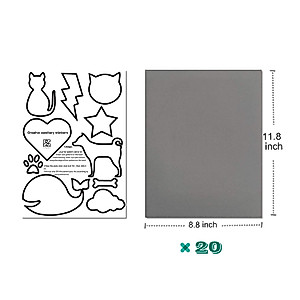 20 Pcs Self Adhesive Velvet Flocking Liner Sheet,Self Adhesive Flocked Fabric for Jewelry Box, Self Adhesive Velvet Flocking Liner (Space Gray)