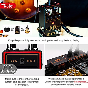 JOYO Distortion Pedal R Series Heavy Metal Dist Between American and British for Electric Guitar Effect (UZI R-03)