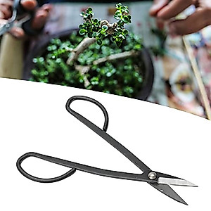FBITE Garden Scissors, Bonsai Scissors Stainless Steel Rust Resistant High Hardness Garden Scissors for Garden Courtyard Lawn Plant Scissors