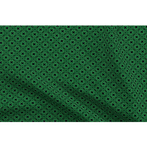 Spoonflower Fabric - Green Black Celtic Knots Printed on Chiffon Fabric by The Yard - Sewing Fashion Apparel Dresses Home Decor