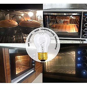 haraqi 120 Volt A15 40 Watt Light Bulbs,Appliance Bulbs with Medium Base,Refrigerator Bulb Clear Ceiling Fan Bulbs