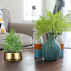 Happyyami All Golden Tool Modern Living Pot Decorative Room Simple Desktop Plan Patio Home Iron Decor Bonsai Wedding Garden Gardening Hole Cactus House Table Flower Metal Flowers Plant