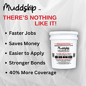 Muddskip Level 5 Smooth 3 in 1 Drywall Additive for Seams, Base & Finish Coats - Transforms Quickset or Joint Compound Into All in One Wall Finish – No Sanding, Same Day Wet On Wet Coats – 2 lb. Bag