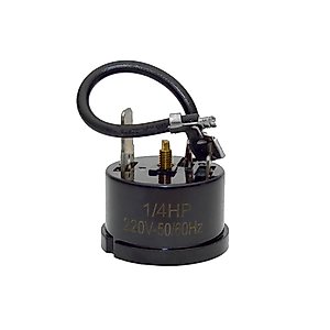 Compressor Protector Refrigerator Thermal Overload Protector,Refrigerator Compressor Overload Thermal Protector 1/2HP 1/3HP 1/4HP 1/5HP 1/6HP PTC Start Relay Protector Freezer Replace Part (1/4HP)