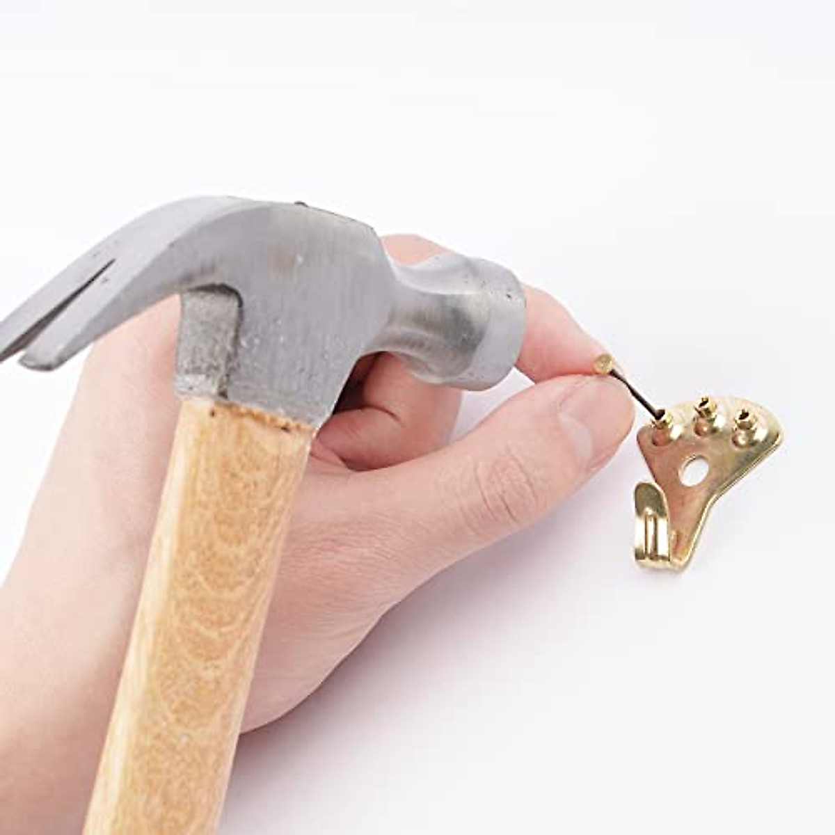 Amazon Basics Picture Hanging Assortment Kit, Brass, 220 Piece Set