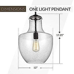 Sea Gull Lighting P1461ORB Baylor One Light Pendant, Oil Rubbed Bronze